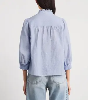 ME+EM Seersucker Stripe Blouse
