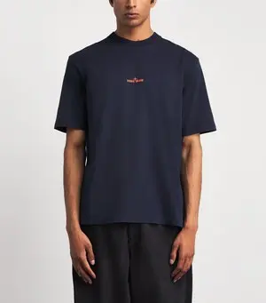 Stone Island Organic Cotton Logo T-shirt - Navy