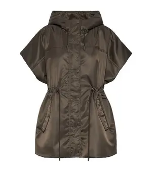 Max Mara Sleeveless Hooded Puffer Jacket - Brown
