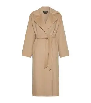 Max Mara Wool-blend Belted Coat - Beige