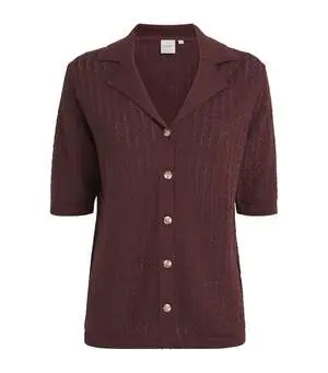Varley Cotton Knit Madelene Shirt - Brown