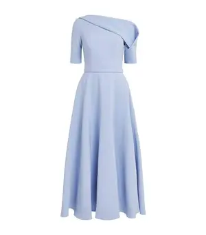 Safiyaa Asymmetric Melinda Midi Dress - Ivory