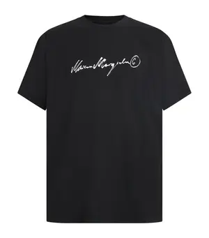 MAISON MARGIELA Cotton Logo T-shirt - Black