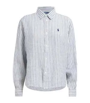 Polo Ralph Lauren Linen Striped Shirt - Blue