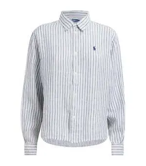 Polo Ralph Lauren Linen Striped Shirt - Blue