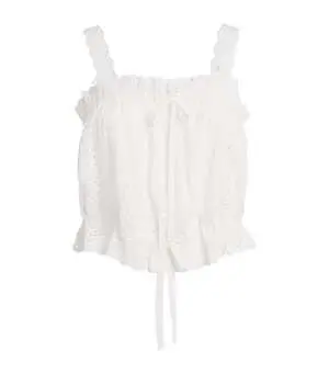 Ulla Johnson Broderie Anglaise Isola Top - White