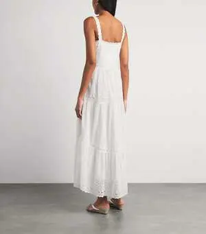 Ulla Johnson Constance Broderie Anglaise Maxi Dress - White