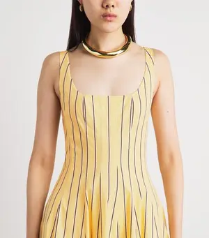 Staud Stripe Wells Midi Dress