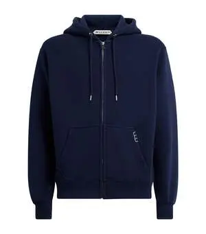 JW Anderson Cotton Zip-up Hoodie - Blue