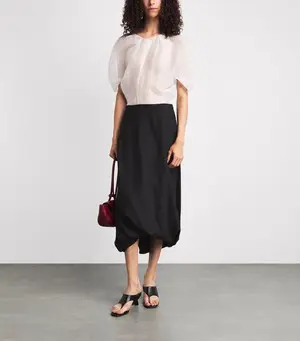 RÓHE Twisted Midi Skirt