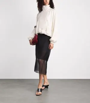 RÓHE Silk Blouson Anorak Blouse