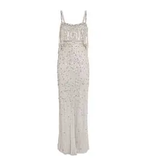 Jenny Packham Embellished Iris Gown - Ivory