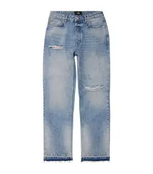 REPRESENT Ripped Heaton Straight Jeans - Blue