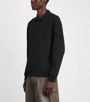 Stone Island Organic Cotton Polo Shirt - Black