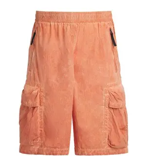 Stone Island Nylon Cargo Shorts - Orange
