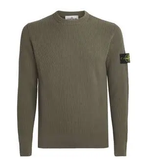 Stone Island Virgin Wool Compass Sweater - Green