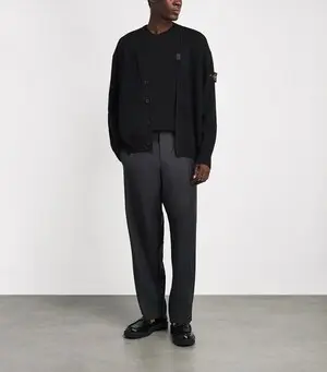 Stone Island Virgin Wool Compass Cardigan