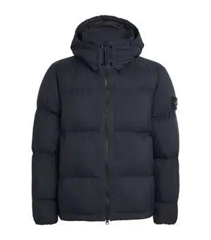 Stone Island Ripstop Down-padded Coat - Navy