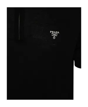 Prada Half-zipper Short-sleeved Polo Shirt