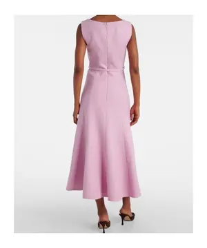 Roland Mouret Asymmetrical Belted Bouclé Midi Dress