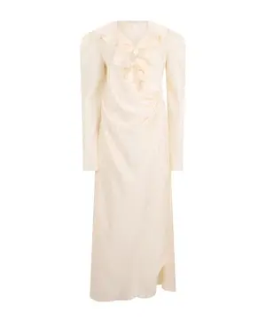 Philosophy Di Lorenzo Serafini Ruffle-trim Wrap Dress - Ivory