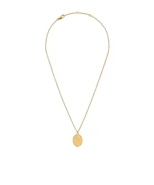 Celine Triomphe Medal Necklace In Brass With Finish - Gold