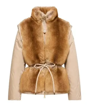 Moncler Blaireau 2-in-1 Shearling Down Jacket