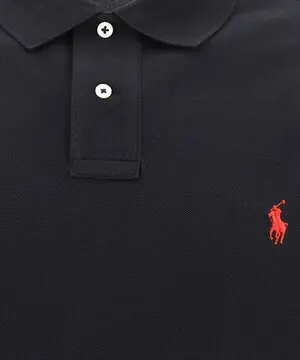 Polo Ralph Lauren Logo Embroidered Polo Shirt - Black