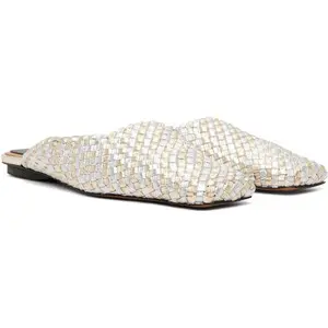Stella McCartney Metallic Woven Mules