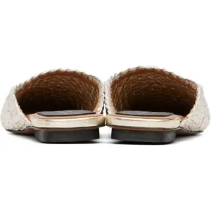 Stella McCartney Metallic Woven Mules
