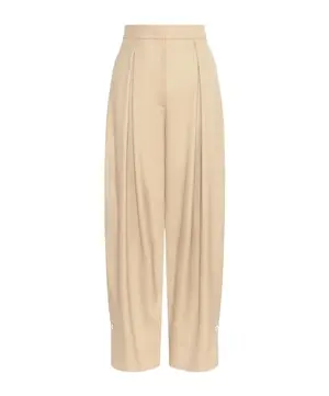 Sportmax Pleated Casual Pants - Beige