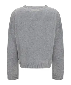 Fabiana Filippi Crewneck Long-sleeve Jumper - Gray