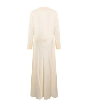 Philosophy Di Lorenzo Serafini Notched-lapels Satin-finish Dress - Ivory