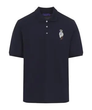Ralph Lauren Purple Label Bear Polo Shirt - Navy