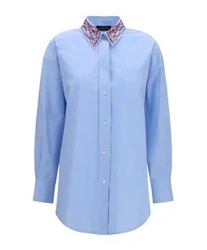 Fabiana Filippi Embellished Collar Boyfriend Shirt
