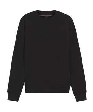 Hugo Boss Relaxed-fit Sweatshirt With Embroidered Logo - Black