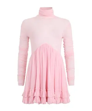 Philosophy Di Lorenzo Serafini Ruched Ruffled High Neck Dress
