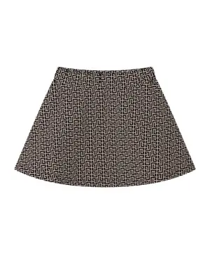 Balmain Patterned Skirt - Black