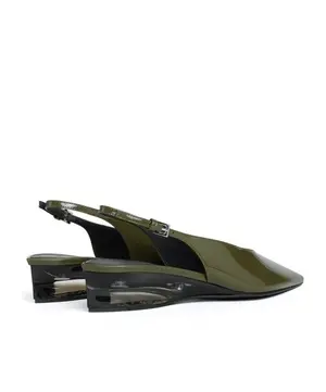 Alaïa Invisible Wedge Slingbacks In Patent Calfskin