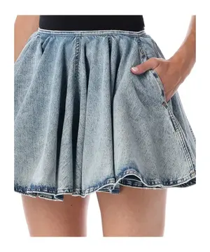 HAIKURE Ziggy Wide Pleated Mini Skirt