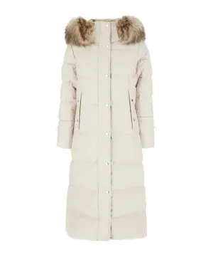 MOORER Long Hooded Quilted Down Coat