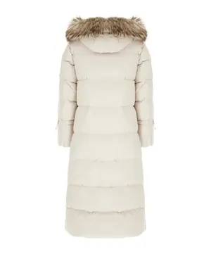 MOORER Long Hooded Quilted Down Coat