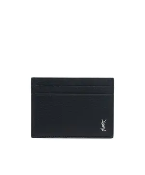Saint Laurent Logo Card Holder - Black