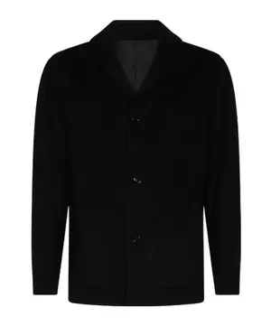 LARDINI Patch-pocket Cashmere Jacket - Black