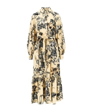 Etro Scenic-print Tiered Maxi Dress - Nude