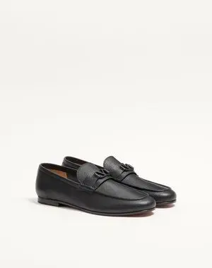 Valentino Garavani Vlogo Signature Deer Leather Loafer