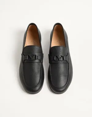 Valentino Garavani Vlogo Signature Deer Leather Loafer
