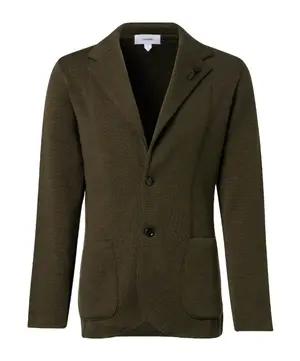 LARDINI Long-sleeved Casual Jacket - Black