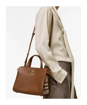 Burberry Mini Check Cotswolds Tote - Hazel-brown