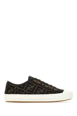 Fendi Logo Print Lace-up Sneakers - Multicolor